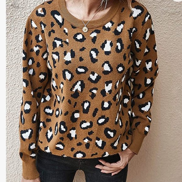 Sweaters | Nwt Womens Leopard Sexy Wrap Backless Ribbed Knit Sweater ...